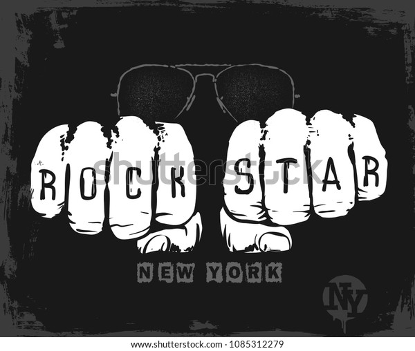 Rock Star Graphic Design Vector Illustration: vetor stock (livre de ...