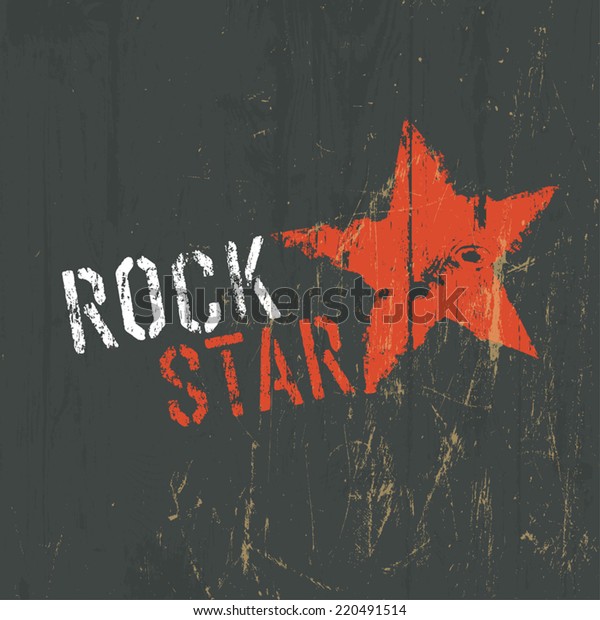 Rock Star Illustration Vector Stock Vector (Royalty Free) 220491514
