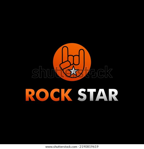 Rock Star Logo Design Template Metal Stock Vector (Royalty Free ...