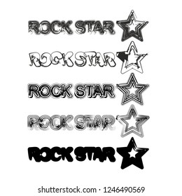 Rock Star Text Alphabet Typography Vector Stock Vector (Royalty Free ...