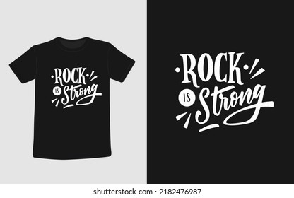 Rock Strong Typography Tshirt Stock Vector (Royalty Free) 2182476987 ...