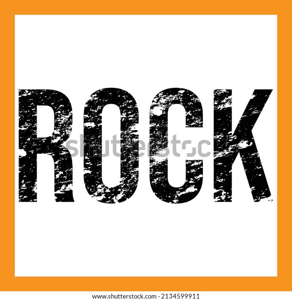 Rock Vector Illustration Bannerbackground Grunge Design Stock Vector ...