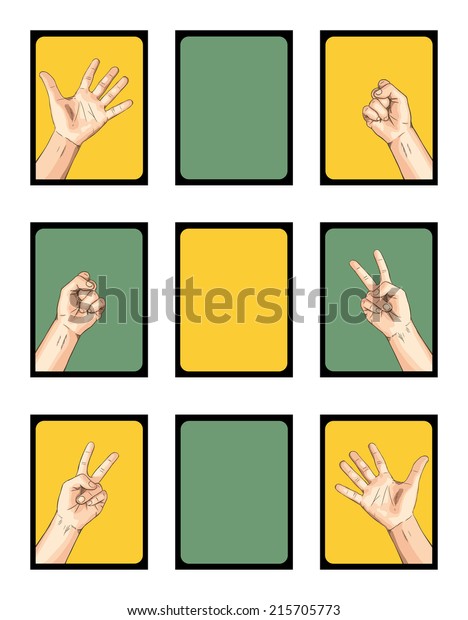Rock Vs Scissors Vs Paper Infographics: เวกเตอร์สต็อก (ปลอดค่าลิขสิทธิ์ ...