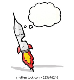 Rocket Cartoon Character Stock Vector (Royalty Free) 223696246 ...