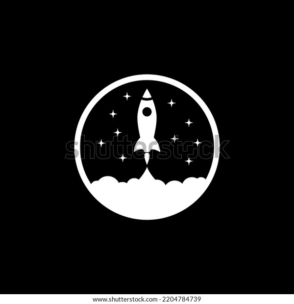 Rocket Circle Logo Template Design Stock Vector (Royalty Free ...
