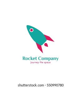 Rocket Company Logo Design Template Flat Stock Vector (Royalty Free ...