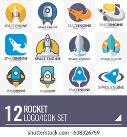 Rocket Company Logo Vector Set: vector de stock (libre de regalías ...