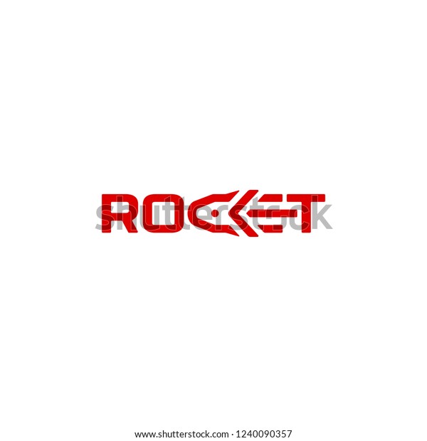 Rocket Fast Speed Wordmark Text Lettering Stock Vector (Royalty Free ...