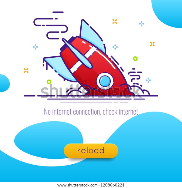 Rocket Fell Vector Illustration Rocket Reload Stock Vector (Royalty ...
