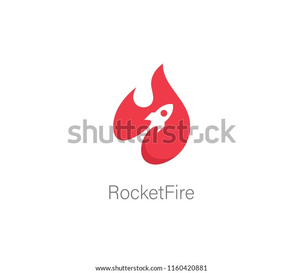 Rocket Fire Logo Stock Vector (Royalty Free) 1160420881 | Shutterstock