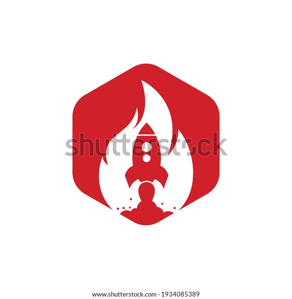 Rocket Fire Logo Design Fire Rocket Stock Vector (Royalty Free ...