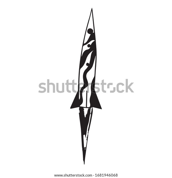 Rocket Graphic Design Art Sketch Vintage Stock Vector (Royalty Free ...