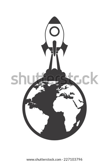 Rocket Graphic Design Vector Illustration Stock Vector (Royalty Free ...