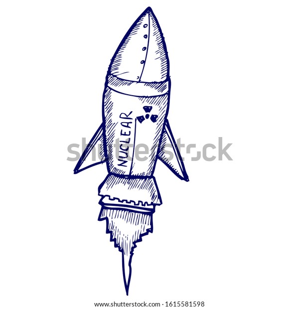 Rocket Hand Drawn Vector Illustration Stock Vector (Royalty Free ...