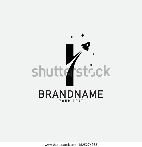 Rocket Launch Letter Logo Design Template Stock Vector (Royalty Free ...