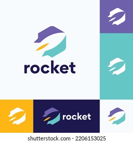 Rocket Launch Logo Company Logo Stock Vector (Royalty Free) 2206153025 ...