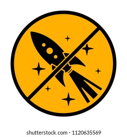 Rocket Launch Stars Circle Icon Not Stock Vector (Royalty Free ...