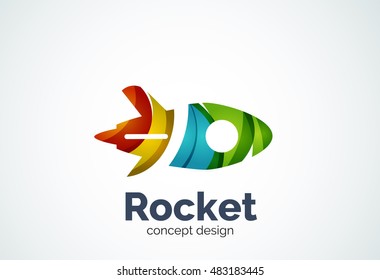 Rocket Logo Abstract Elegant Business Icon Stock Vector (Royalty Free ...