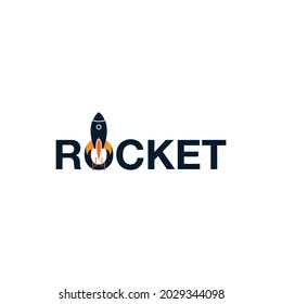 Rocket Logo Design Rocket Icon Typography Stock Vector (Royalty Free ...