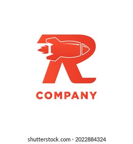 Rocket Logo Design Template Rocket Letter Stock Vector (Royalty Free ...