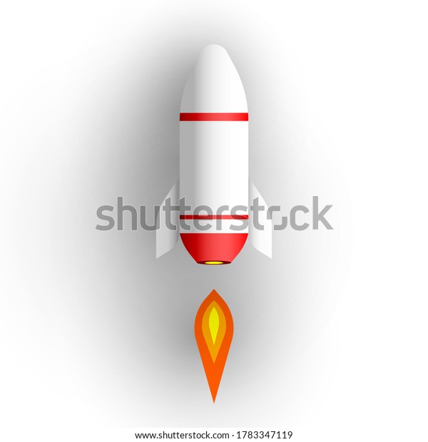 Rocket On White Background Vector Illustration Stock Vector (Royalty ...