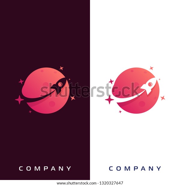 Rocket Planet Logo Designs Stock Vector (Royalty Free) 1320327647