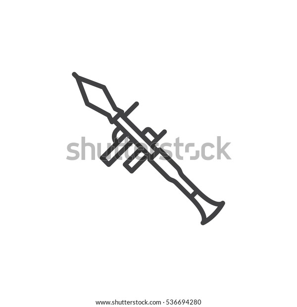「Rocket Propelled Grenade Launcher Rpg Line」のベクター画像素材（ロイヤリティフリー） 536694280