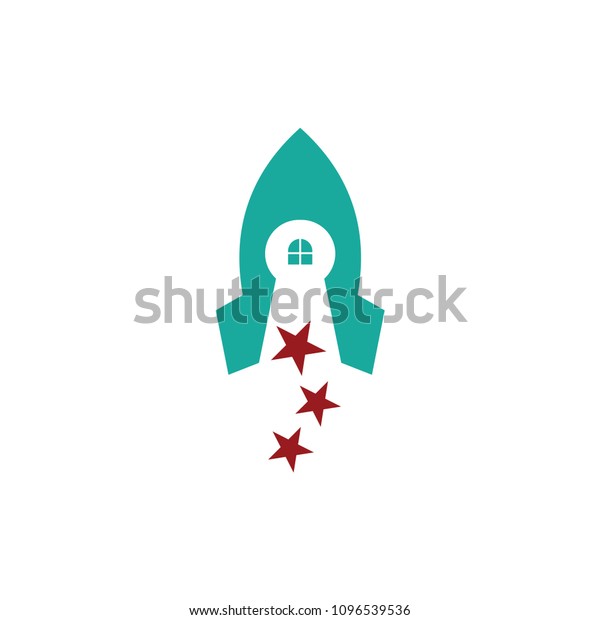 Rocket Real Estate Logo Template Stock Vector (Royalty Free) 1096539536 ...