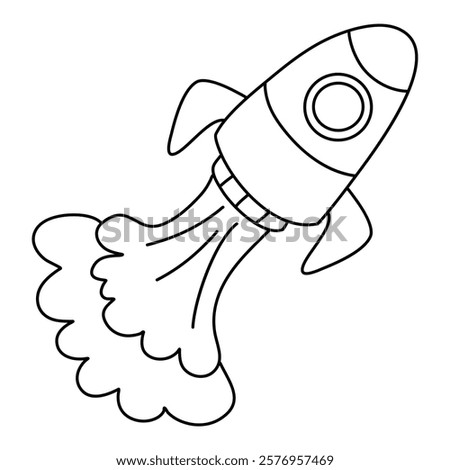 Rocket Ship Outline | Free download on ClipArtMag