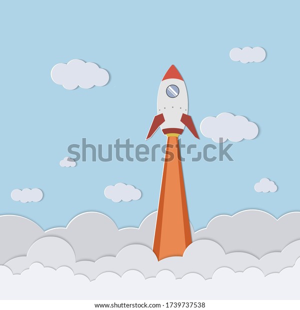 Rocket Ship Space Travel Skyvector Illustration Stock Vector (Royalty ...
