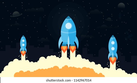 Lean Startup Concept Lean Fat Rocket Stock Vector (Royalty Free) 346491218