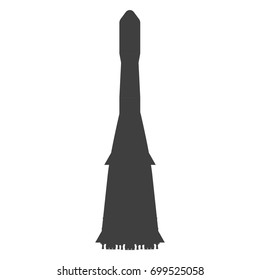 Rocket Sign Illustration Vector Black Icon Stock Vector (Royalty Free ...