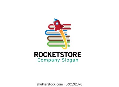 Rocket Store Logo Design Illustration Stock Vector (Royalty Free ...
