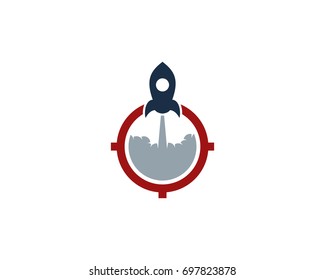 Rocket Target Icon Logo Design Element Stock Vector (Royalty Free ...