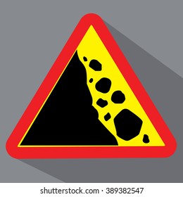 Australian Warning Traffic Sign Falling Rocks: ภาพประกอบสต็อก 294857729 ...