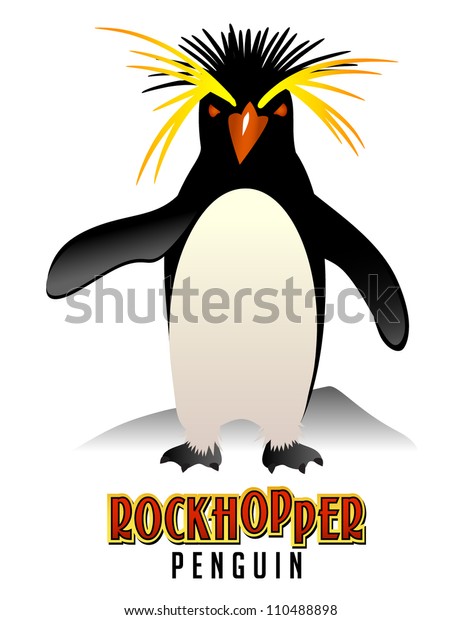 Rockhopper Penguin Illustration Stock Vector (Royalty Free) 110488898