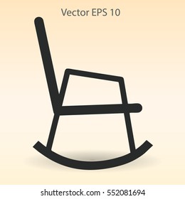 Rocking Chair Vector Illustration Stock Vector (Royalty Free) 552081694 ...