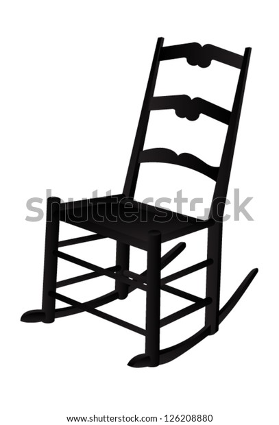 Rocking Chair Vector Illustration Stock Vector (Royalty Free) 126208880