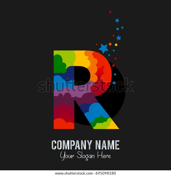 Rockline Letter R Logo Template Design Stock Vector (Royalty Free ...