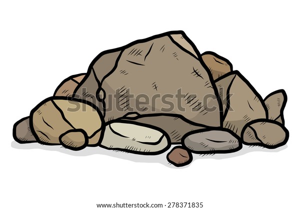 Rocks Cartoon Vector Illustration Hand Drawn 库存矢量图（免版税）278371835 ...