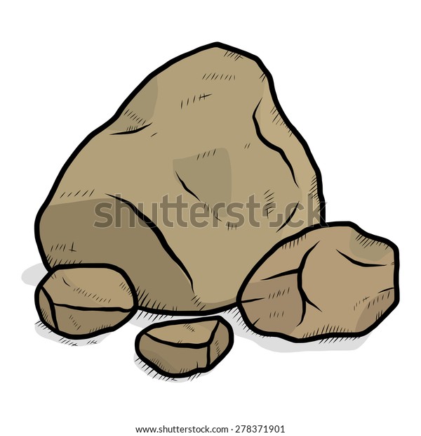 Rocks Cartoon Vector Illustration Hand Drawn Stock Vector (Royalty Free ...