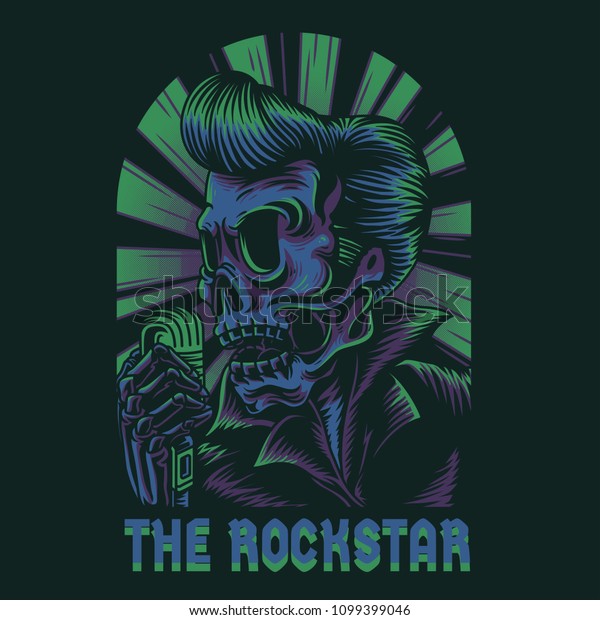 Rockstar Illustration Stock Vector (Royalty Free) 1099399046 | Shutterstock