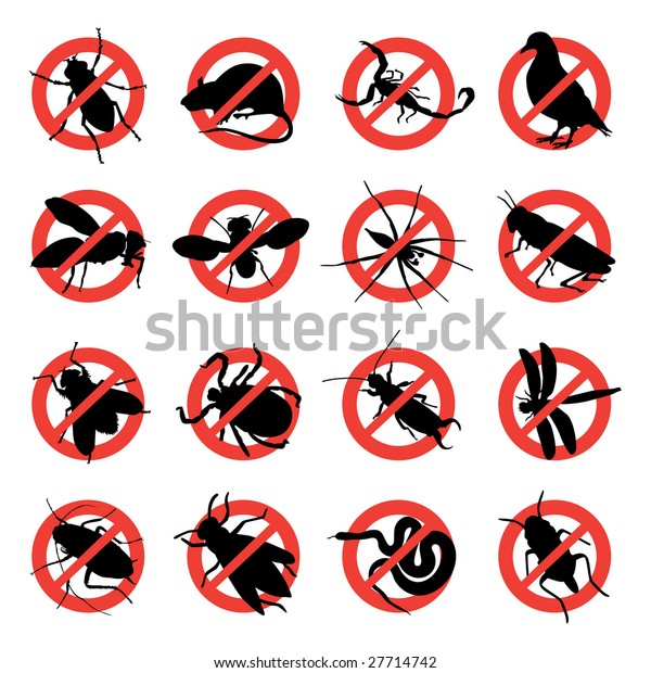 Rodent Pest Warning Signs Stock Vector (Royalty Free) 27714742