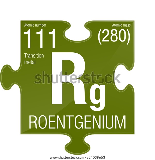 Roentgenium symbol. Element number 111 of the Periodic Table of the ...