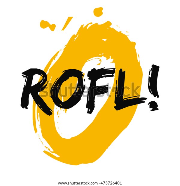 Rofl Rolling On Floor Laughing Brush Stock Vector (Royalty Free ...