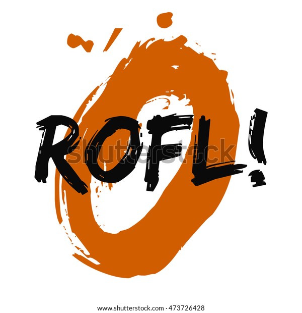 Rofl Rolling On Floor Laughing Brush Stock Vector (Royalty Free ...