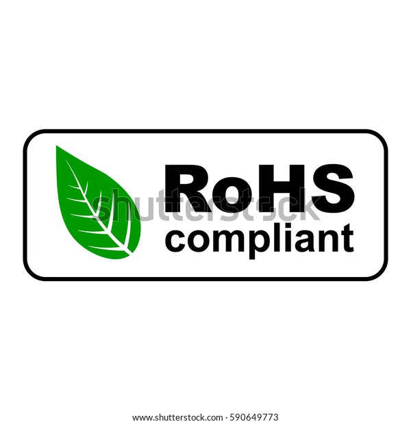 Rohs Compliant Sign Green Leaf Vector Stock Vector (Royalty Free) 590649773