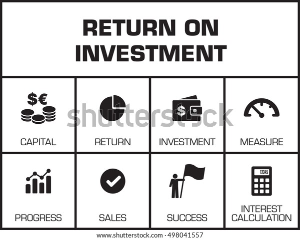 Roi Return On Investment Chart Keywords Stock Vector (Royalty Free ...