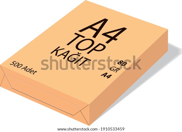 Roll A4 Size Paper Stock Vector (Royalty Free) 1910533459 | Shutterstock