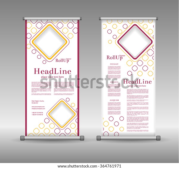 Roll Banner Abstract Geometric Colourful Design Stock Vector (Royalty ...
